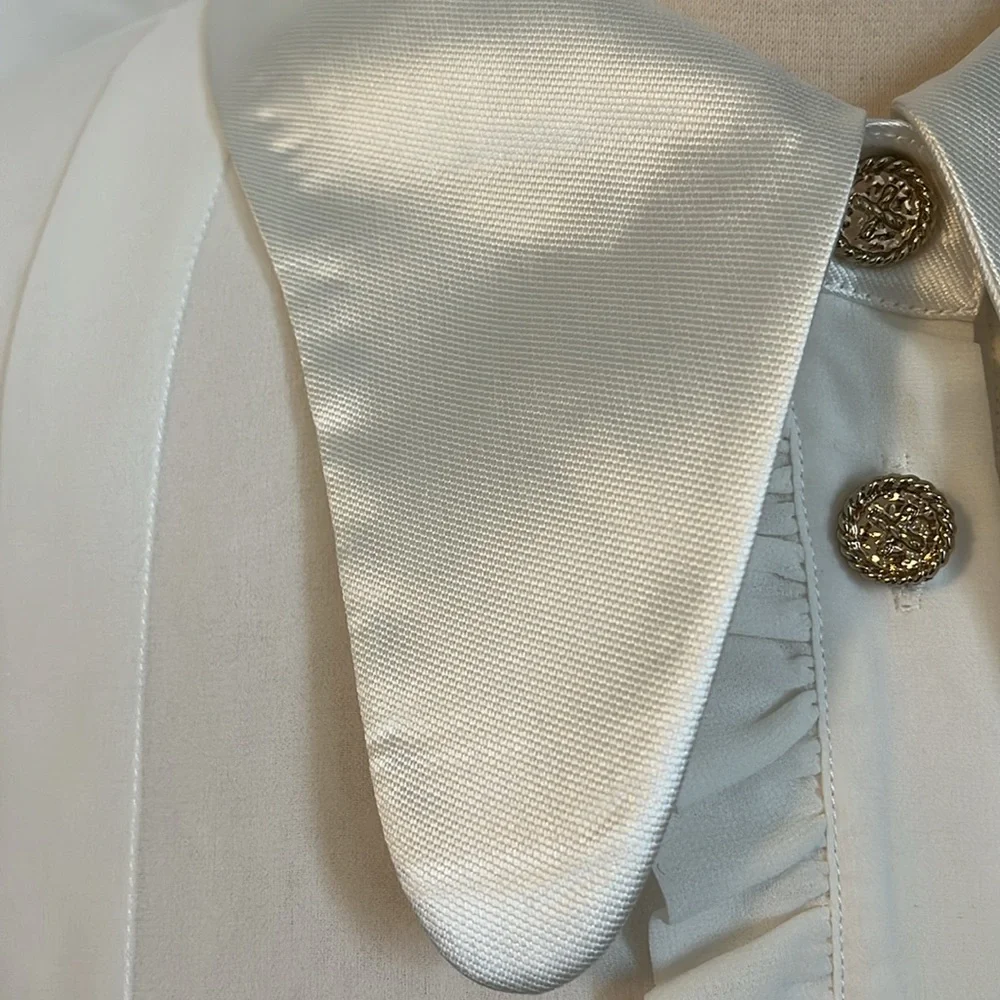 Edward Achour | Tops | Edward Achour Paris Ivory Blouse Woversized ...